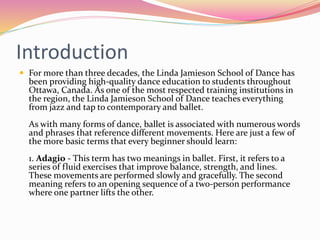Basic Ballet Terms Every Beginner Should Know | PPTX | Dance | Fine Art