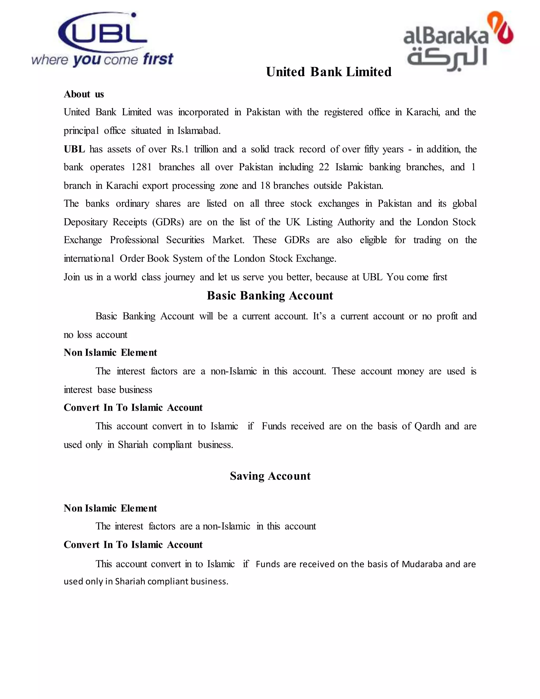 Basic banking account | DOCX