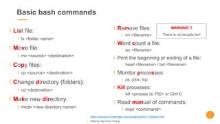 Basic linux bash | PPTX | Operating Systems | Computer Software and Applications