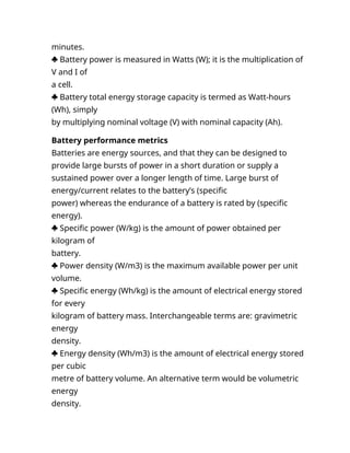 Basic battery terms.docx for electrical car | DOCX
