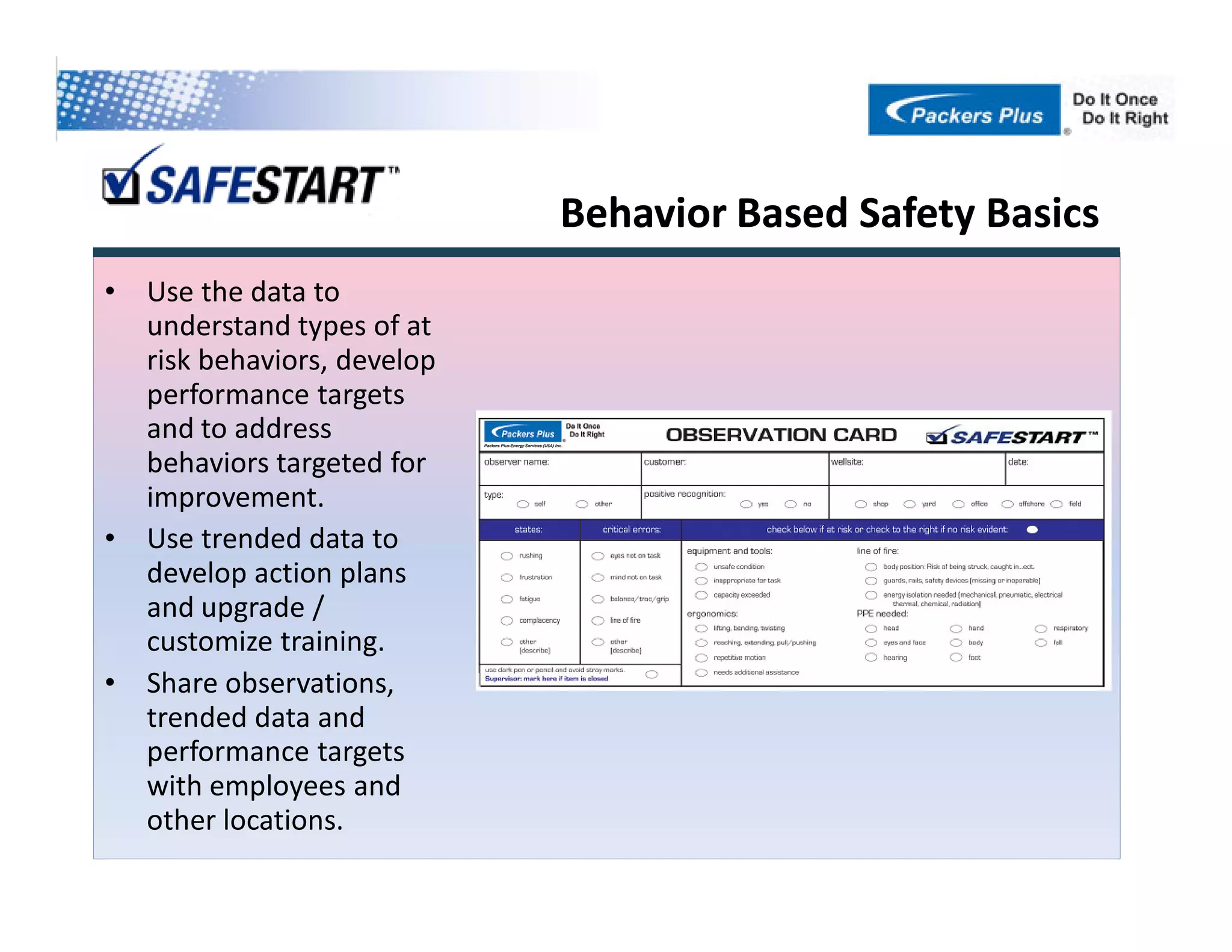 behavior based safety | PDF