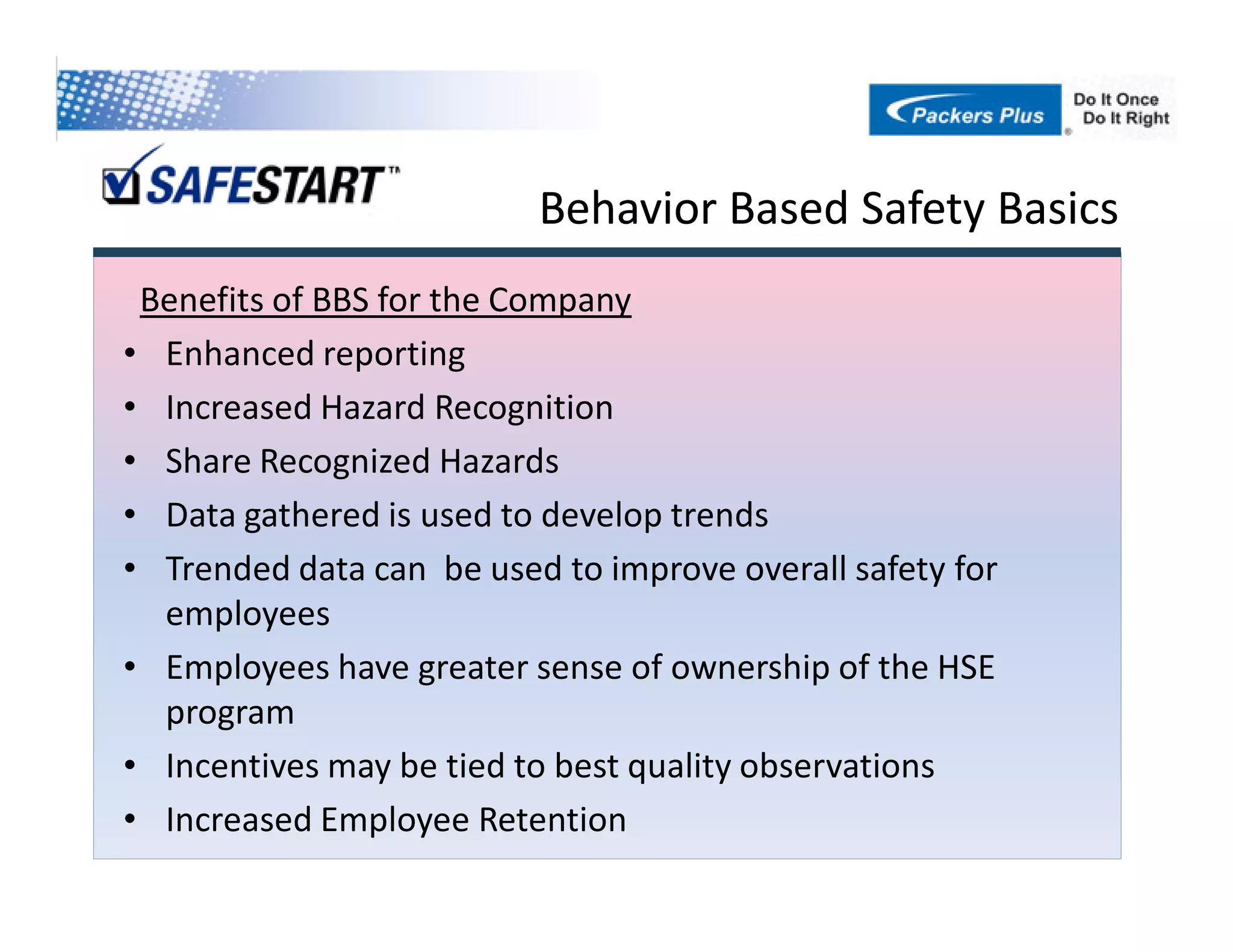 behavior based safety | PDF