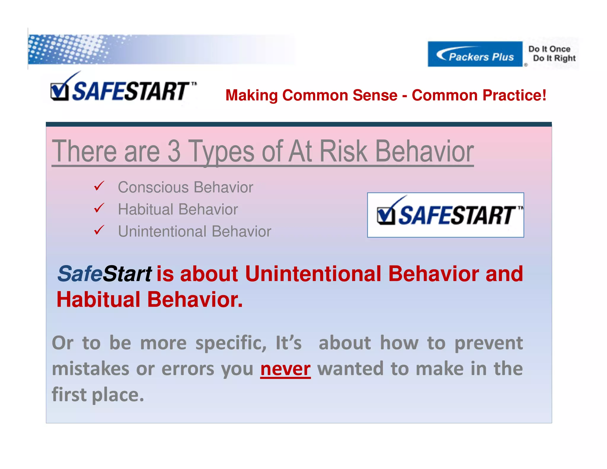 behavior based safety | PDF