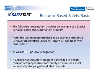 behavior based safety | PDF