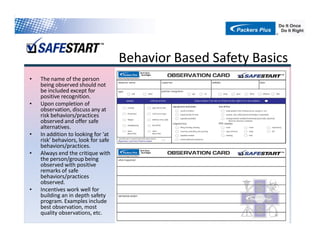 behavior based safety | PDF