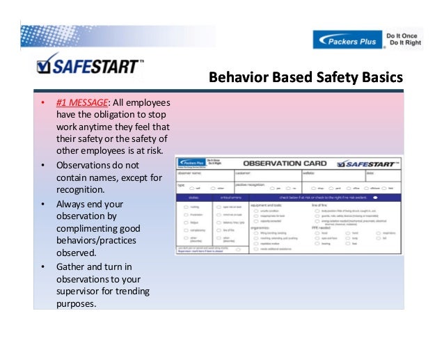 behavior based safety
