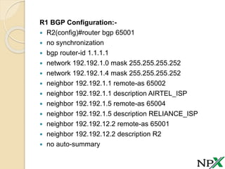 Basic BGP Configuration | PPTX