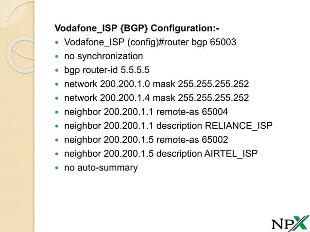 Basic BGP Configuration | PPTX