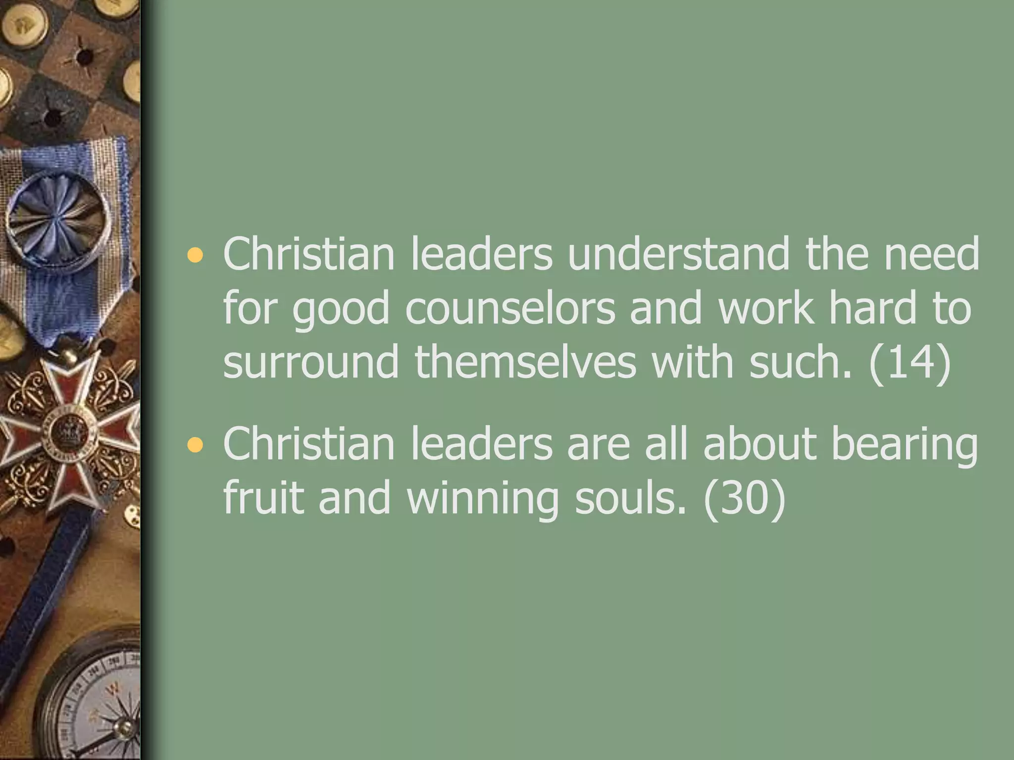 Basic Biblical Leadership Principles Lesson 4 | PPT