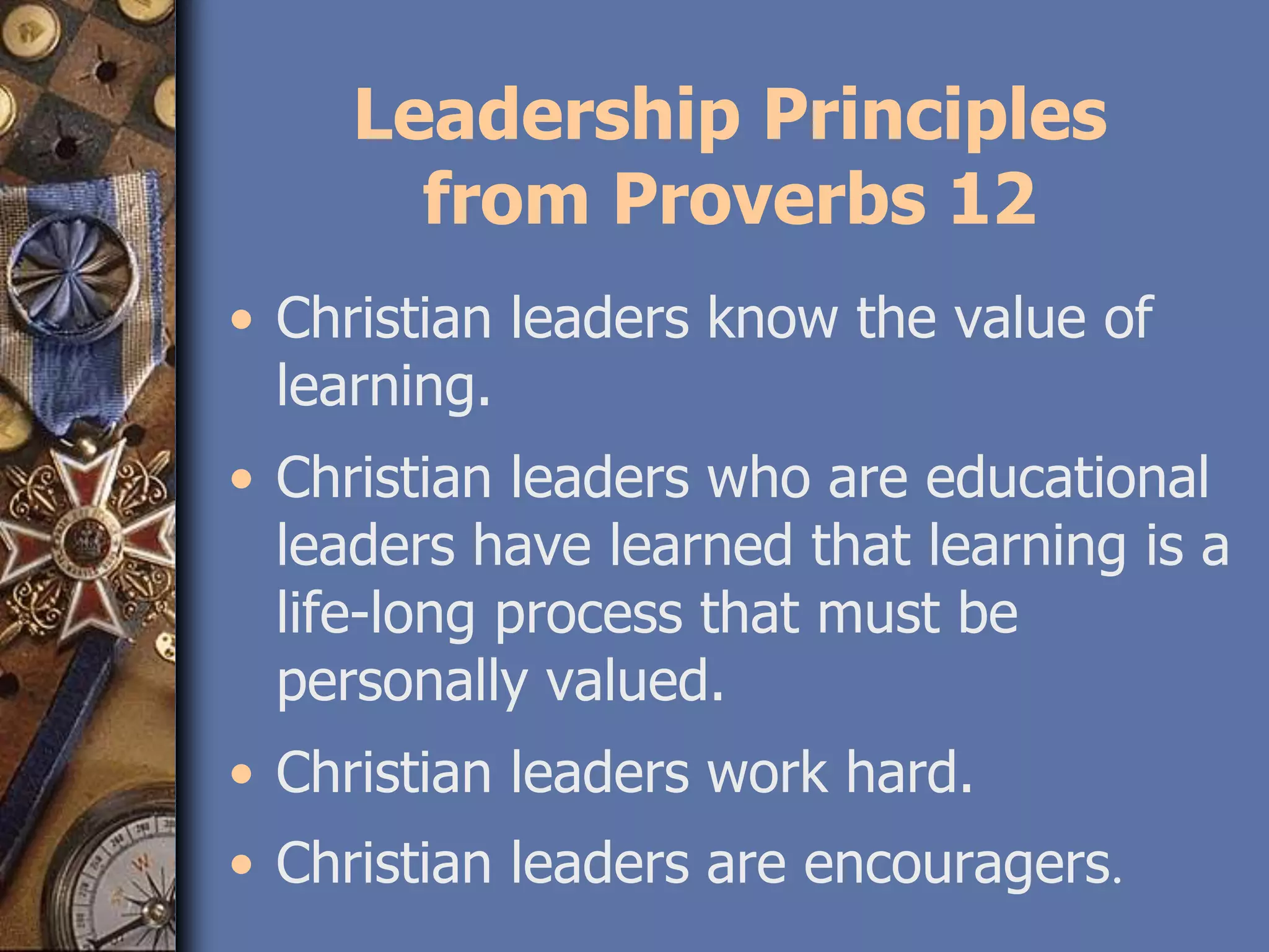 Basic Biblical Leadership Principles Lesson 4 | PPT