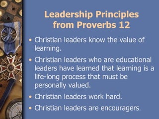 Basic Biblical Leadership Principles Lesson 4 | PPT