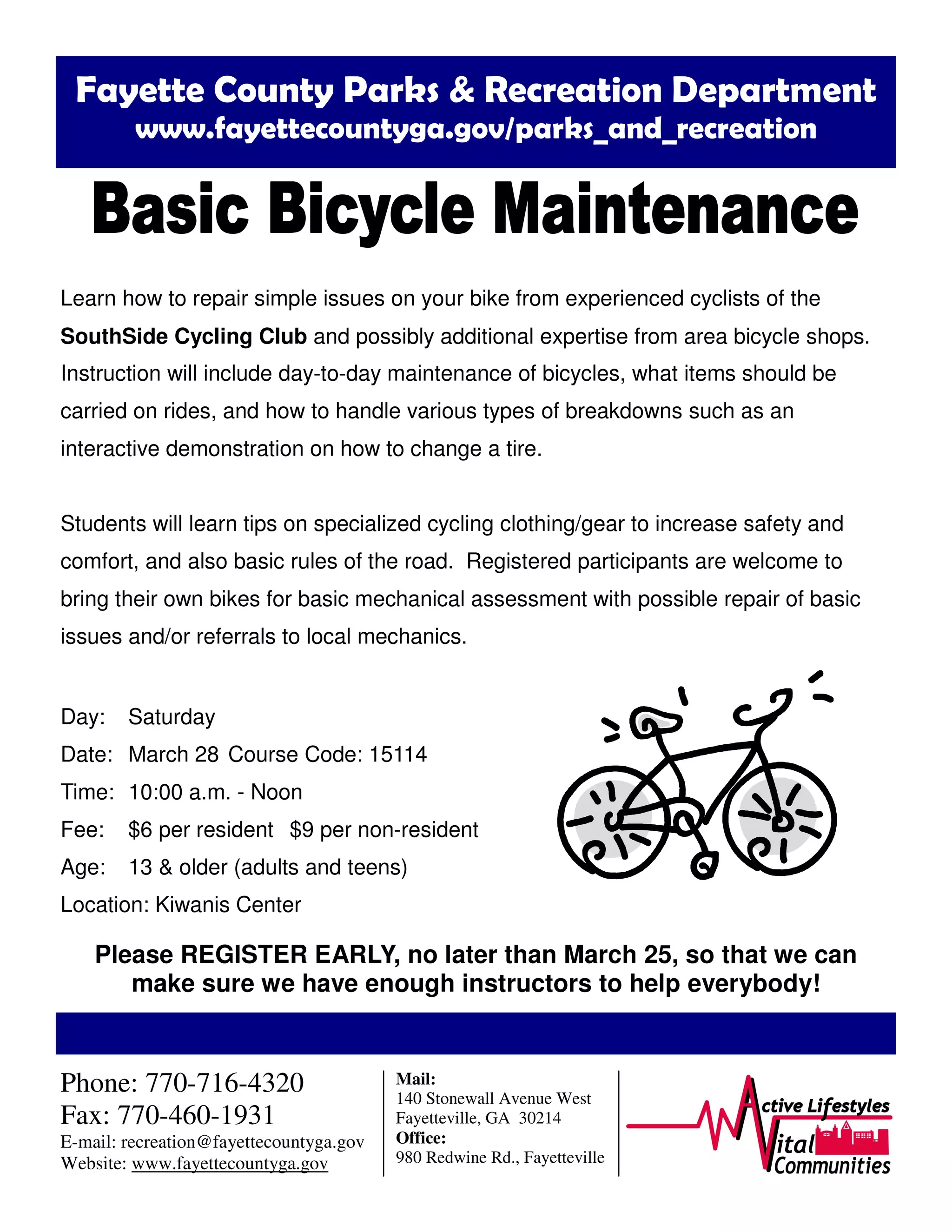 Basic Bicycle Maintenance - 24Mar2015 (Fayetteville, GA) | PDF
