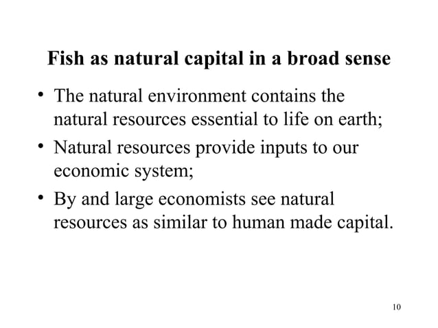 Basic bioeconomics model of fishing | PPT