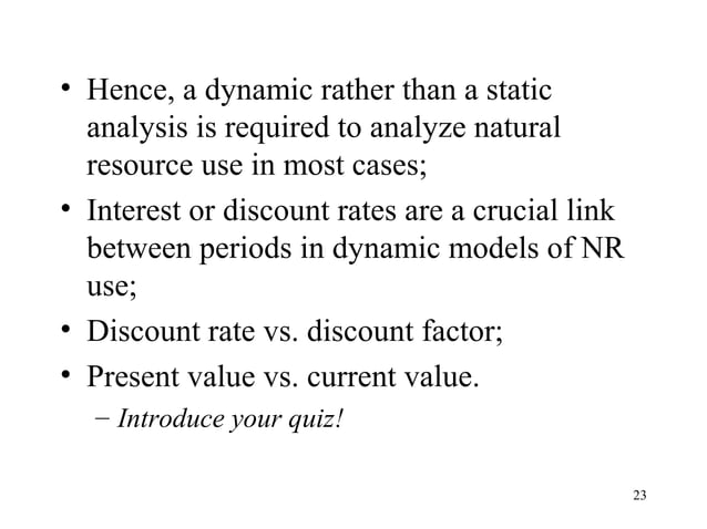 Basic bioeconomics model of fishing | PPT
