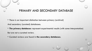 Basic Bioinformatics and computational biology | PPTX