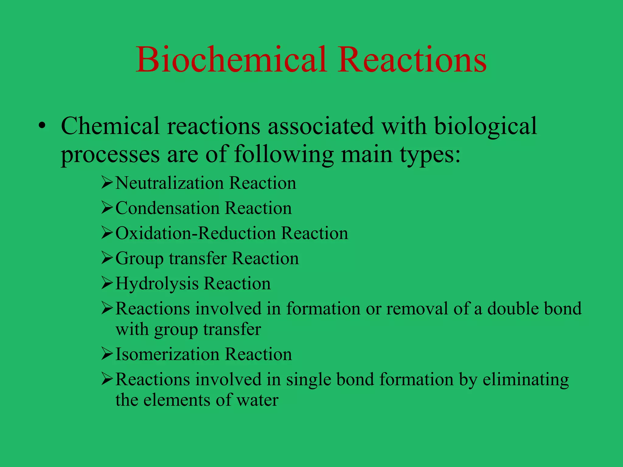 Basic biological reactions | PPTX