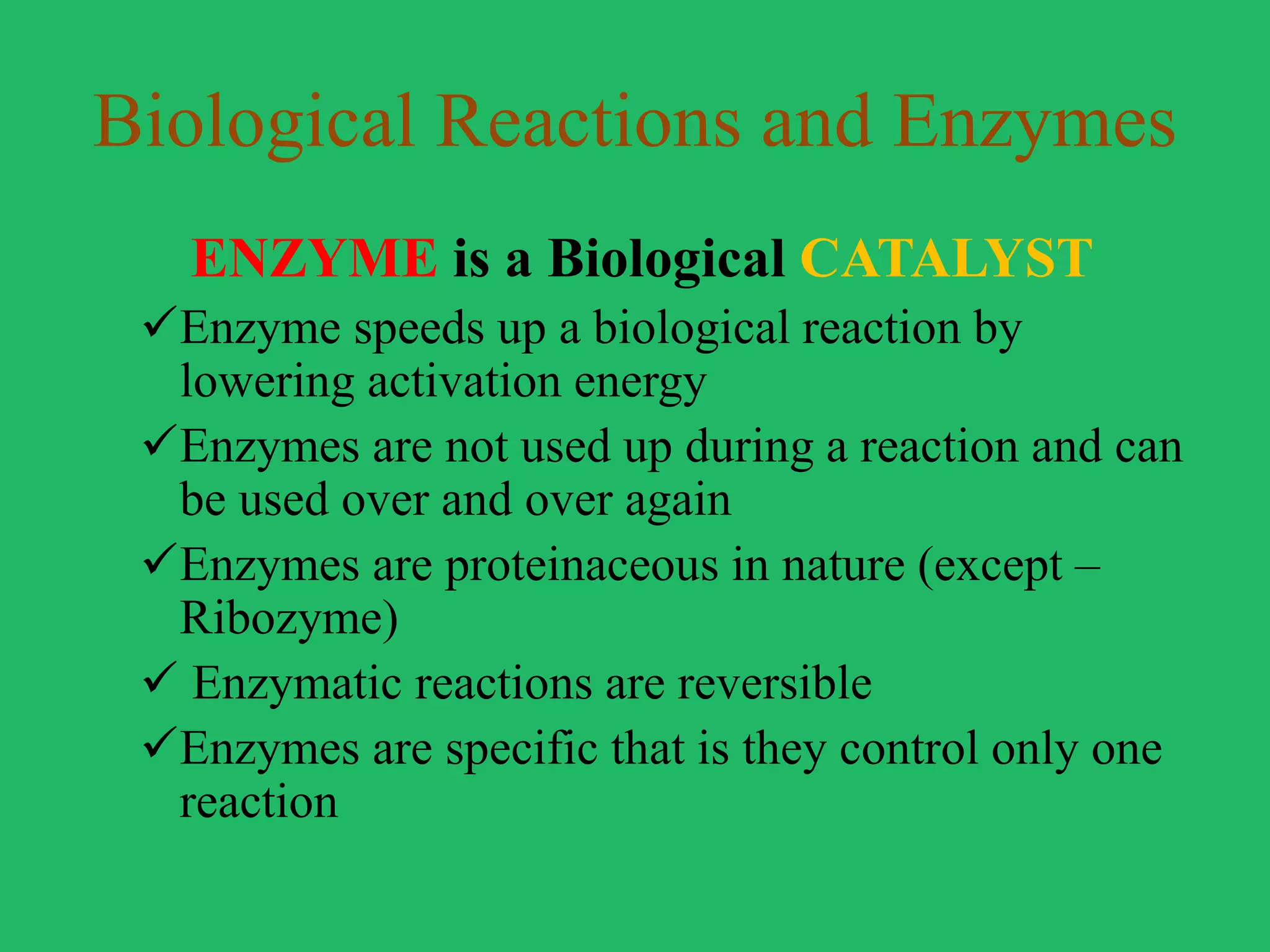 Basic biological reactions | PPTX