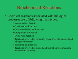 Basic biological reactions | PPTX