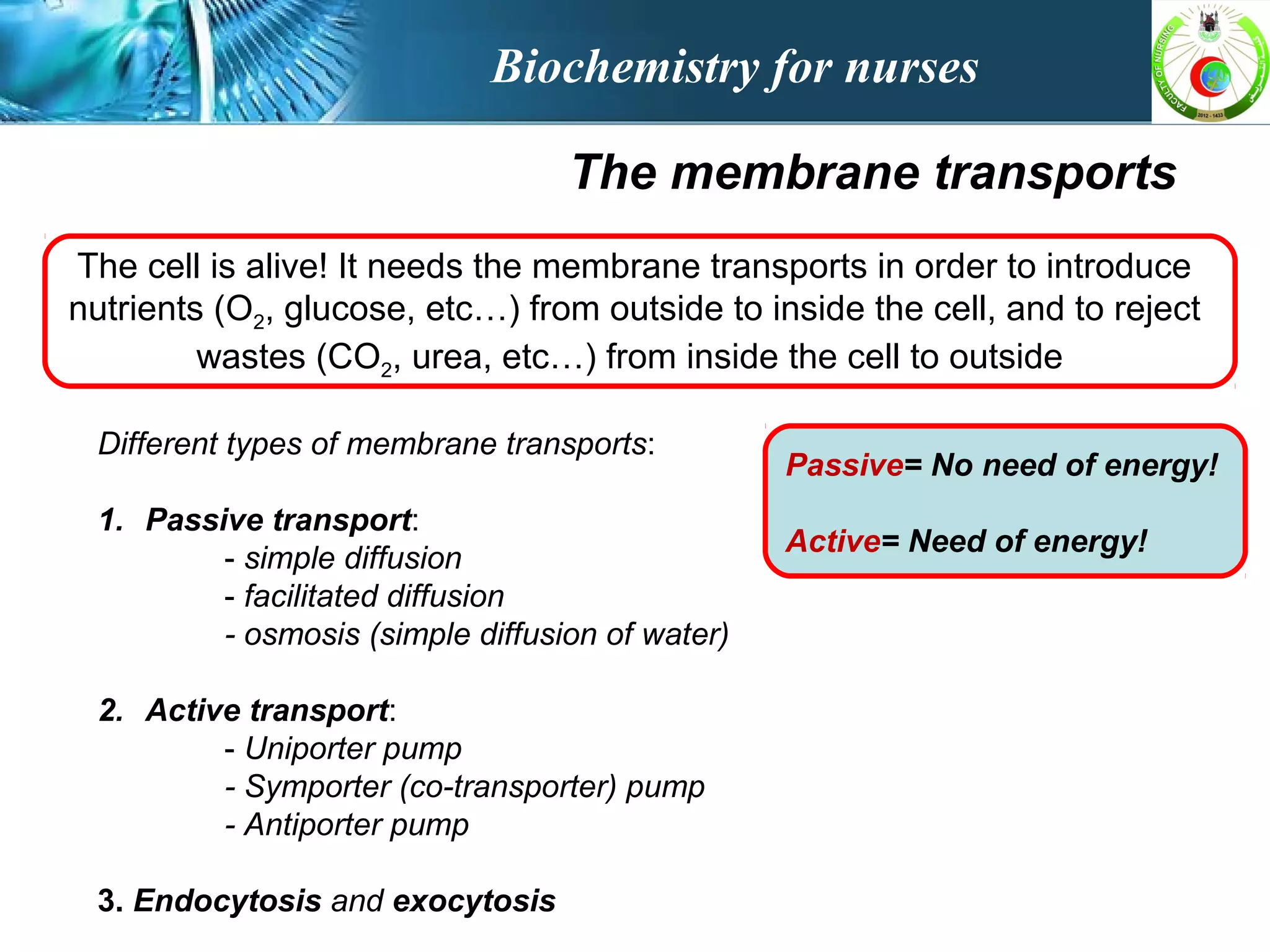 Basic biology for nurses | PPT | Chemistry | Science