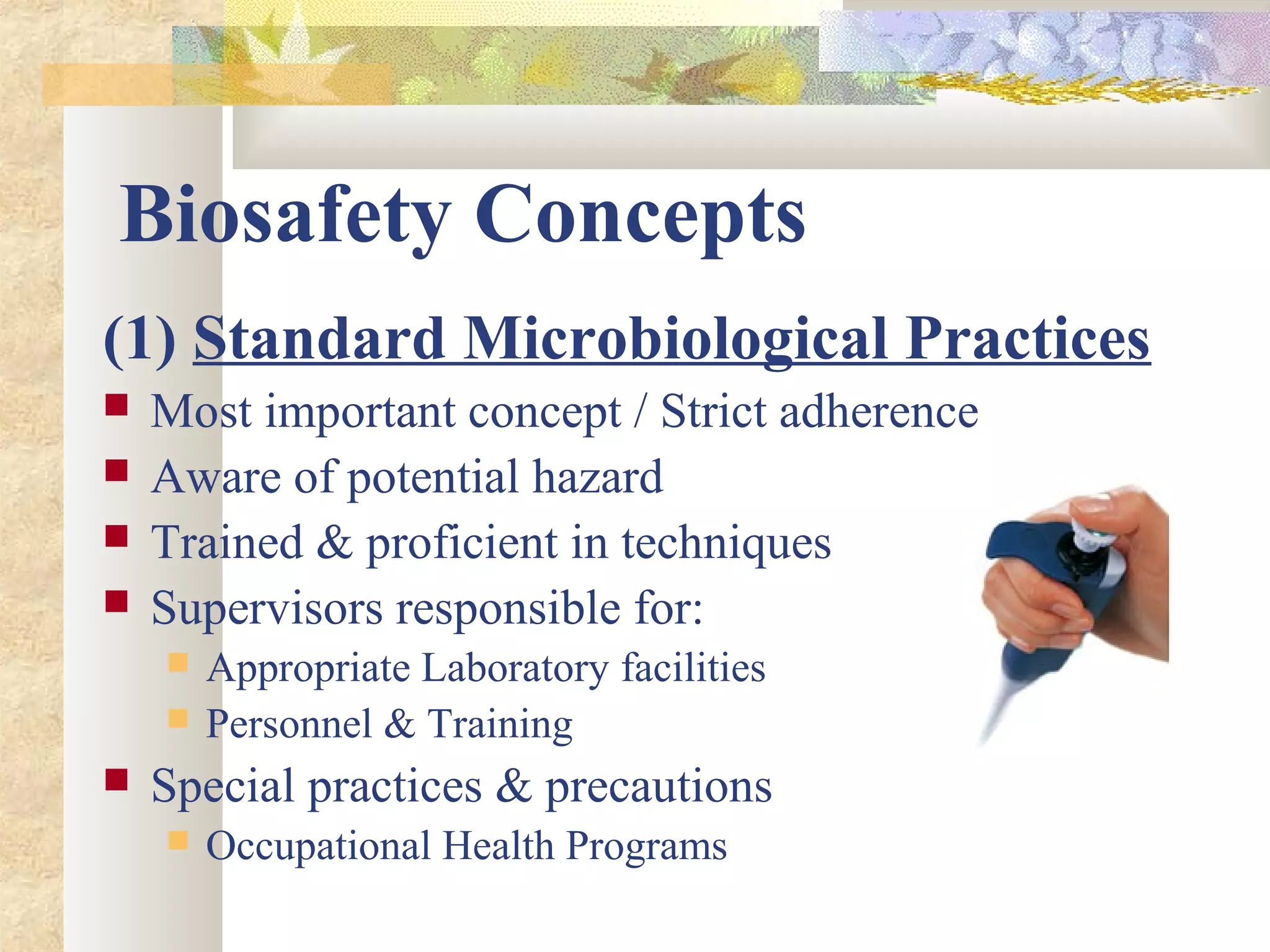 Basic Principles of Biosafety | PPT