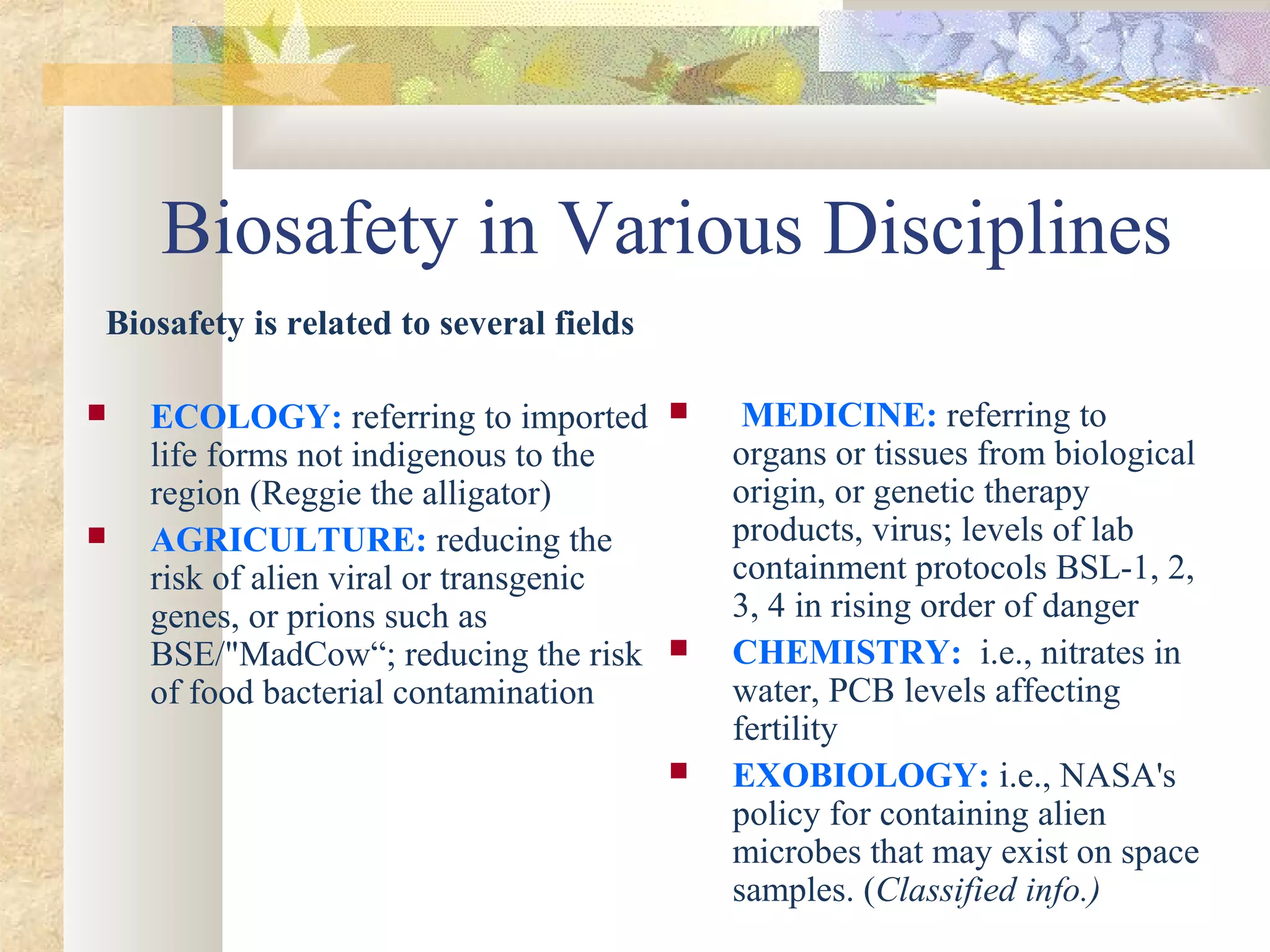 Basic Principles of Biosafety | PPT