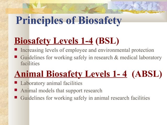 Basic Principles of Biosafety | PPT