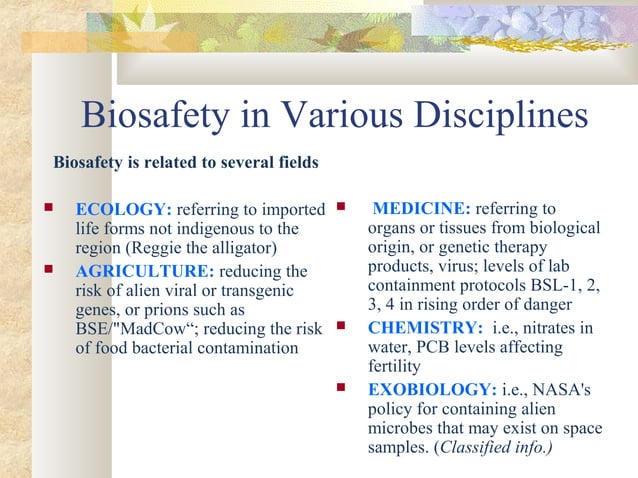 Basic Principles of Biosafety | PPT
