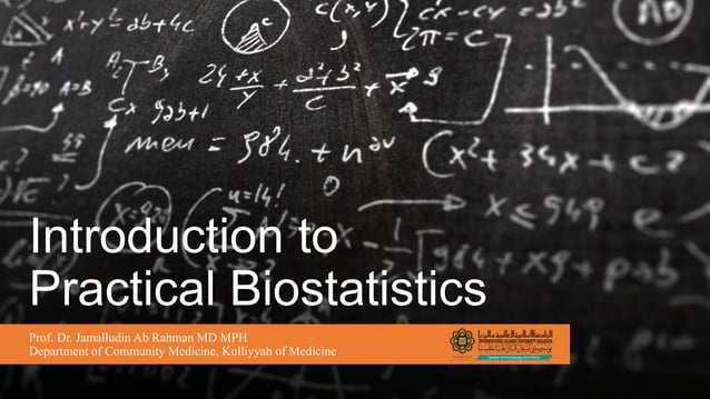Introduction to Practical Biostatistics | PPTX | Science