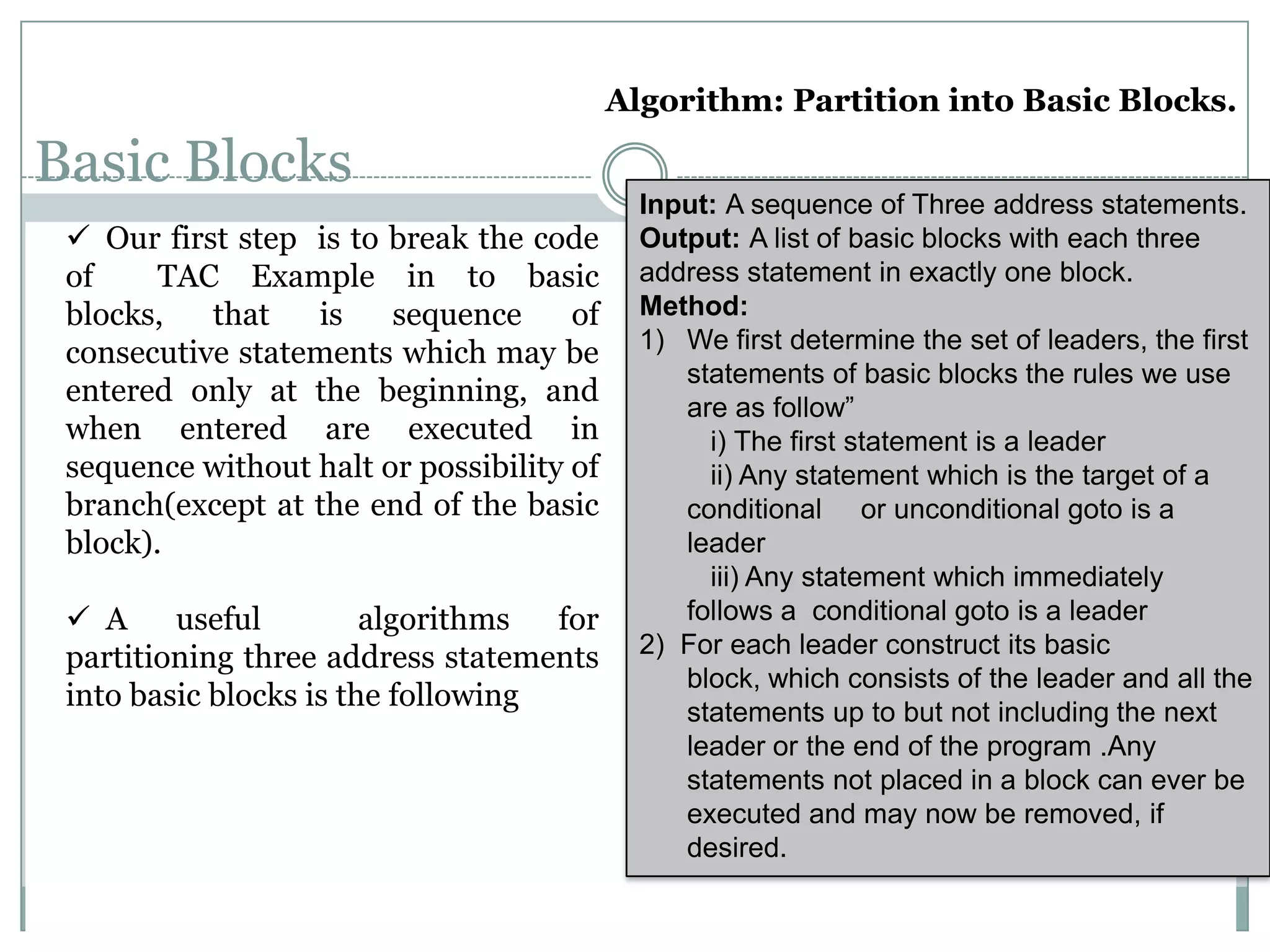 Basic Block | PPTX | Programming Languages | Computing