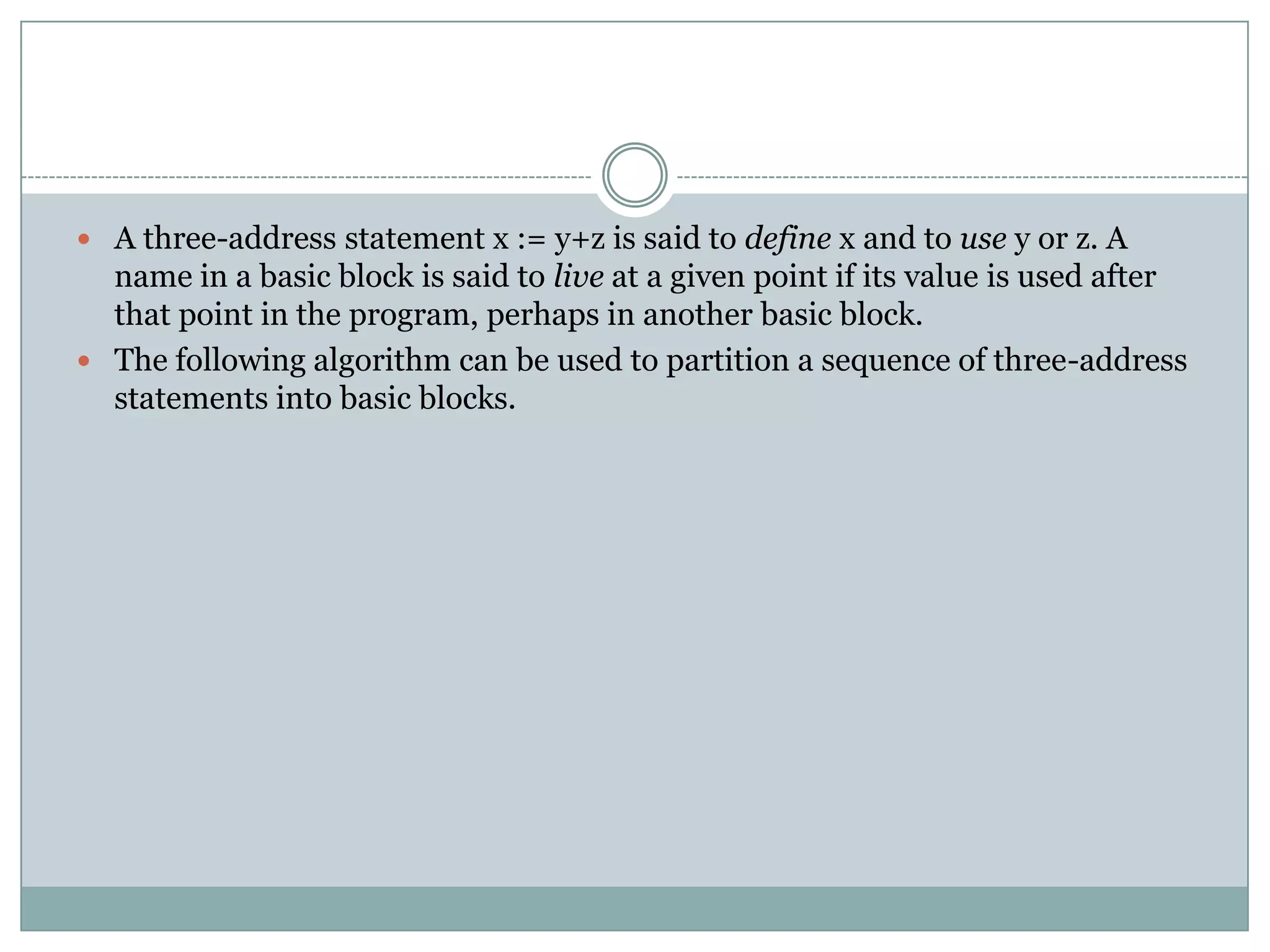 Basic Block | PPTX | Programming Languages | Computing