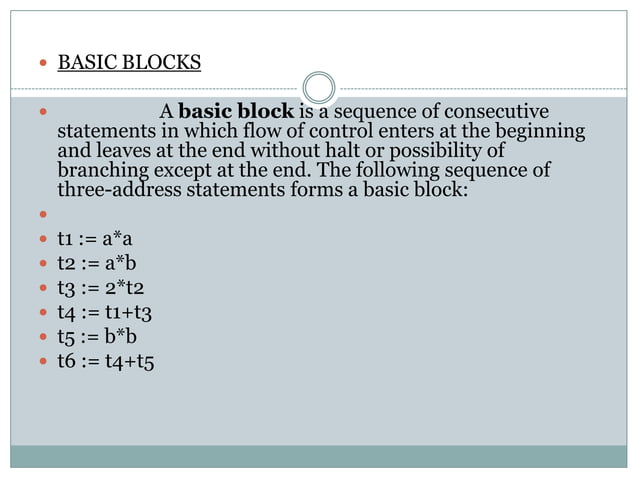 Basic Block | PPTX | Programming Languages | Computing