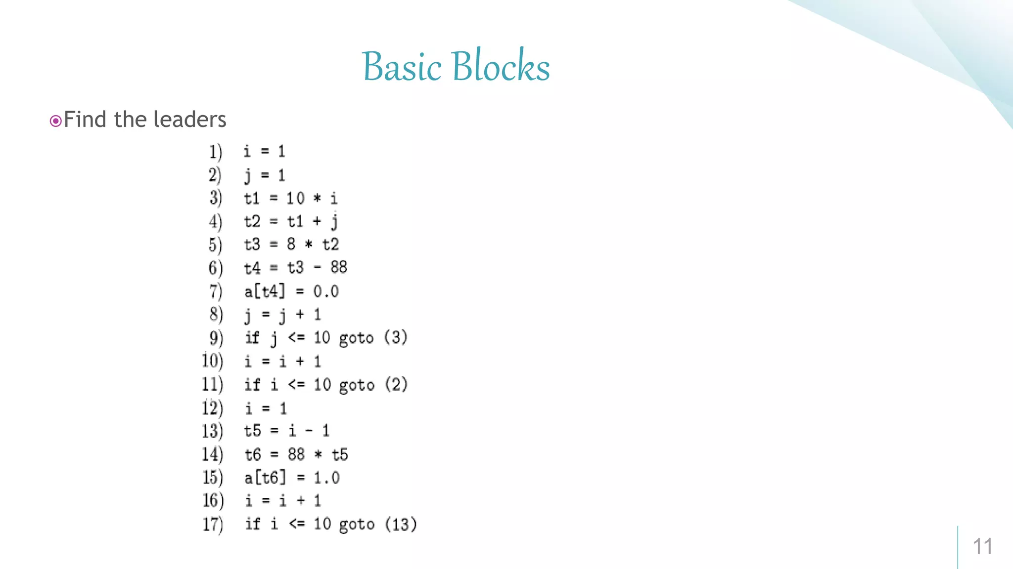 Basic blocks - compiler design | PPTX Basic blocks - compiler design | PPTX
