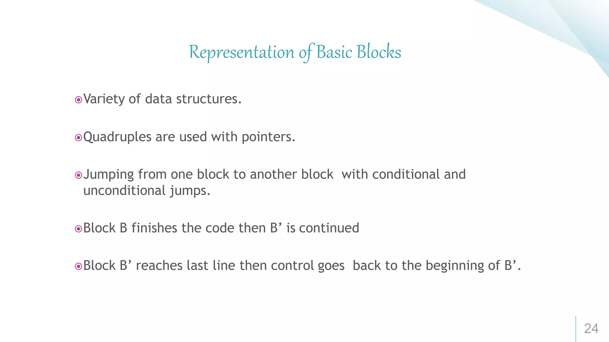 Basic Blocks Compiler Design Ppt