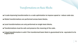 Basic blocks - compiler design | PPTX