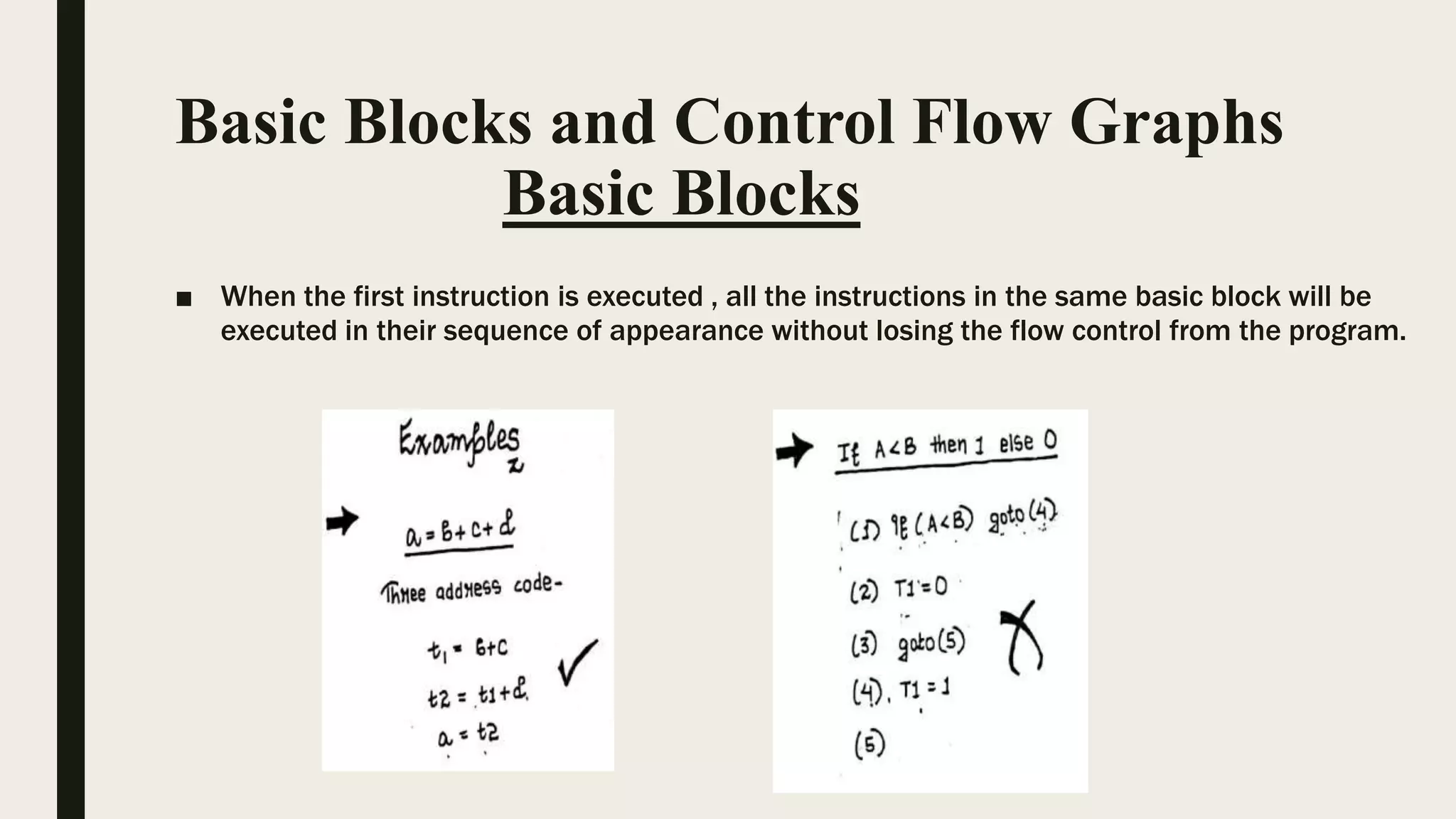 Basic blocks and control flow graphs | PPTX