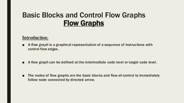 Basic blocks and control flow graphs