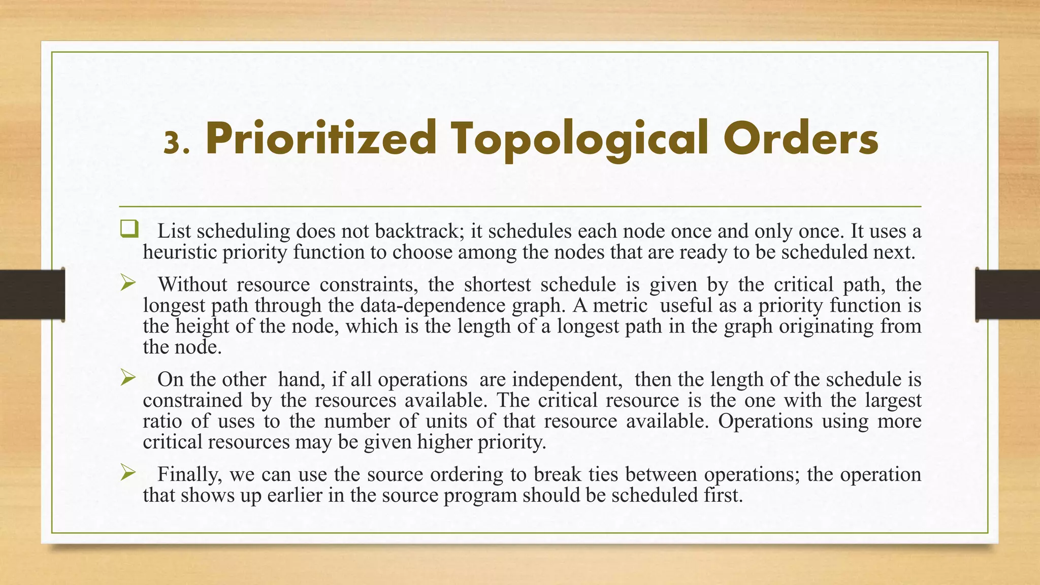 Basic Block Scheduling | PPTX | Databases | Computer Software and Applications