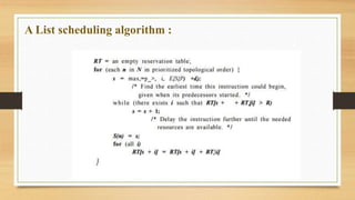 Basic Block Scheduling | PPTX | Databases | Computer Software and Applications