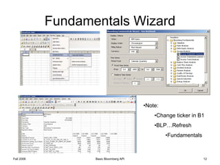 Using Basic Bloomberg API realtime - 200610.ppt | Computer Software and Applications | Computing