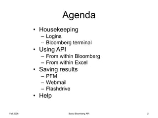 Using Basic Bloomberg API realtime - 200610.ppt | Computer Software and Applications | Computing