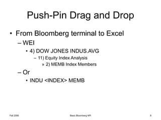 Using Basic Bloomberg API realtime - 200610.ppt | Computer Software and Applications | Computing