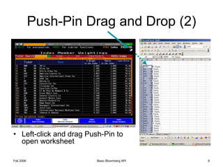 Using Basic Bloomberg API realtime - 200610.ppt | Computer Software and Applications | Computing