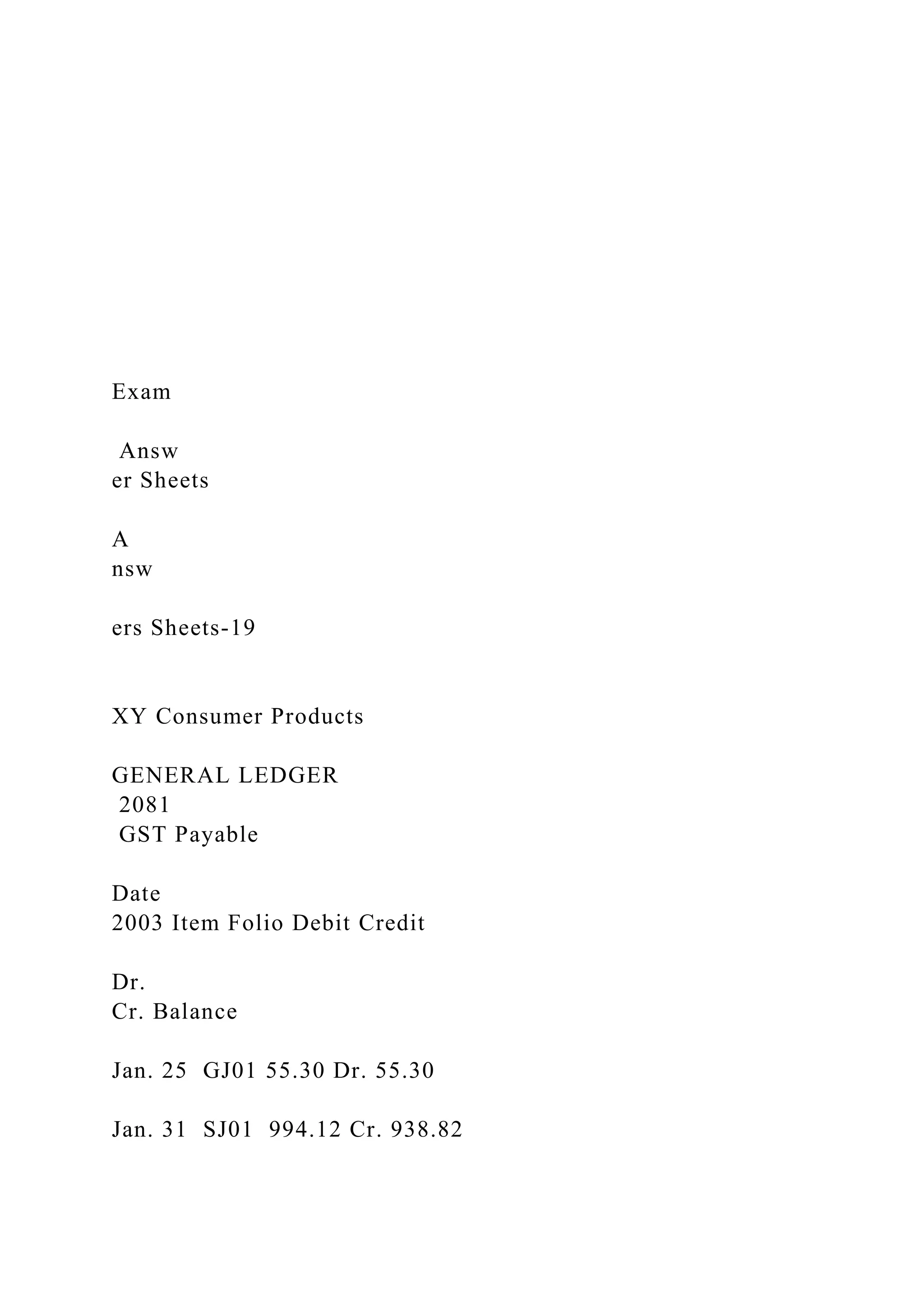 Basic Bookkeeping – Level 1 F I N A L E X A M V4.0 CU07.docx