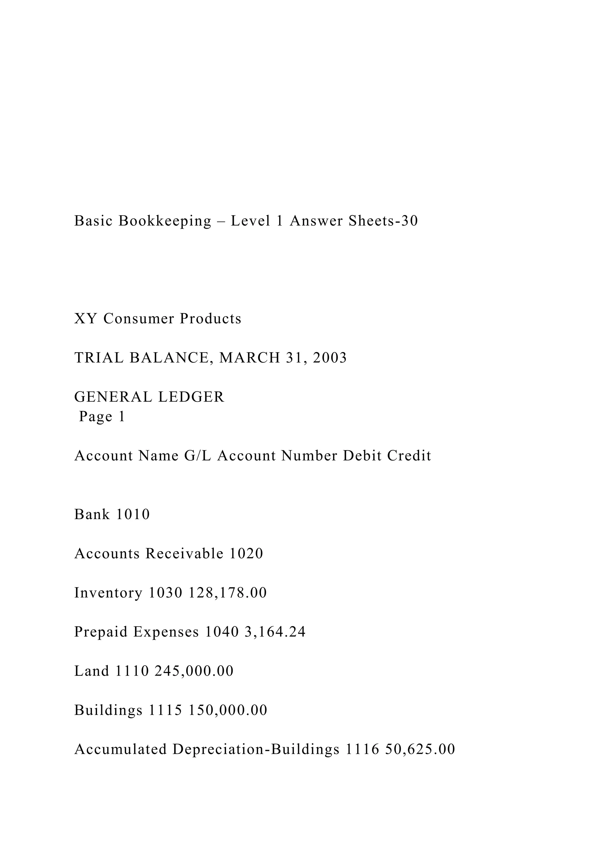 Basic Bookkeeping – Level 1 F I N A L E X A M V4.0 CU07.docx