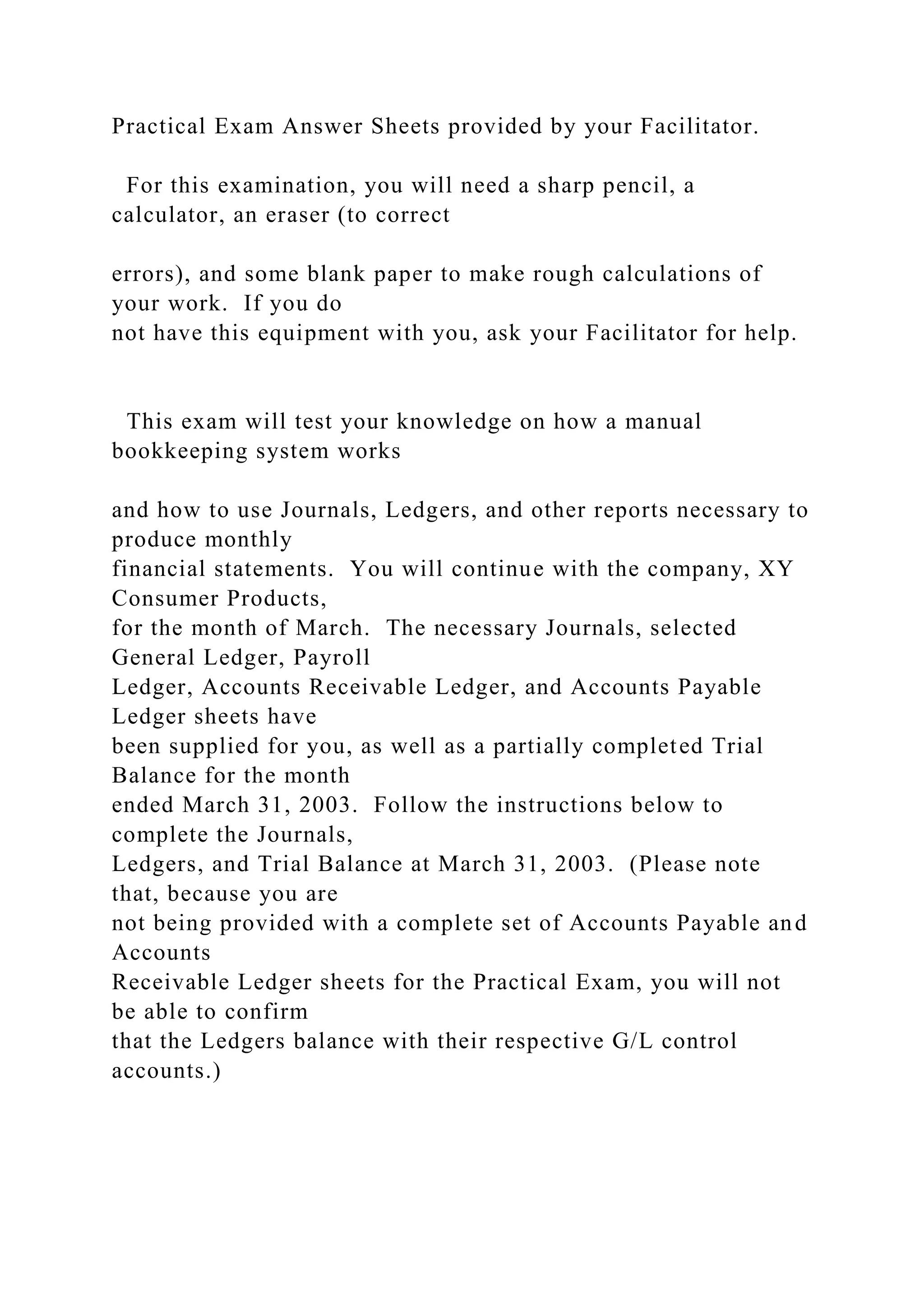 Basic Bookkeeping – Level 1 F I N A L E X A M V4.0 CU07.docx