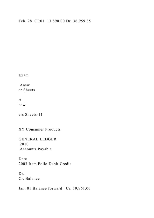 Basic Bookkeeping – Level 1 F I N A L E X A M V4.0 CU07.docx