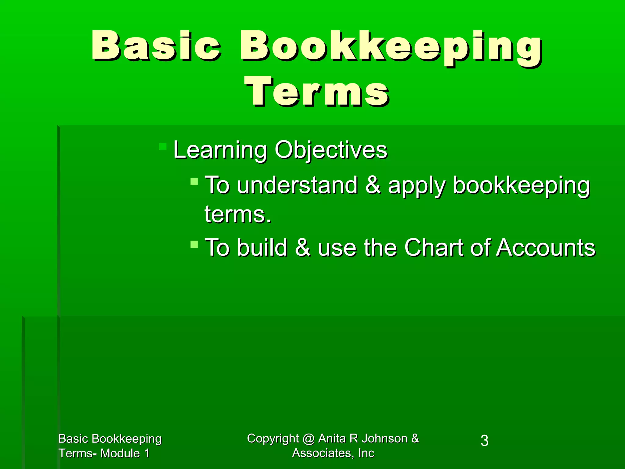 Basic bookkeeping terms sbdc | PPT