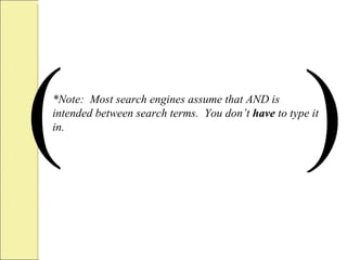 Basic Boolean Searching for High School Researchers | PPT