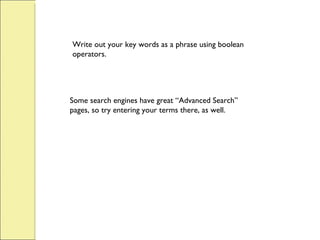 Basic Boolean Searching for High School Researchers | PPT