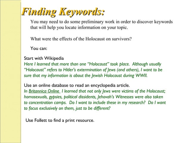 Basic Boolean Searching for High School Researchers | PPT